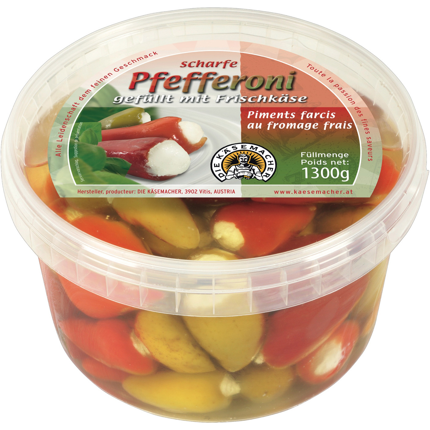 Transgourmet Österreich - Die Käsemacher Pfefferoni scharf 1,3 kg
