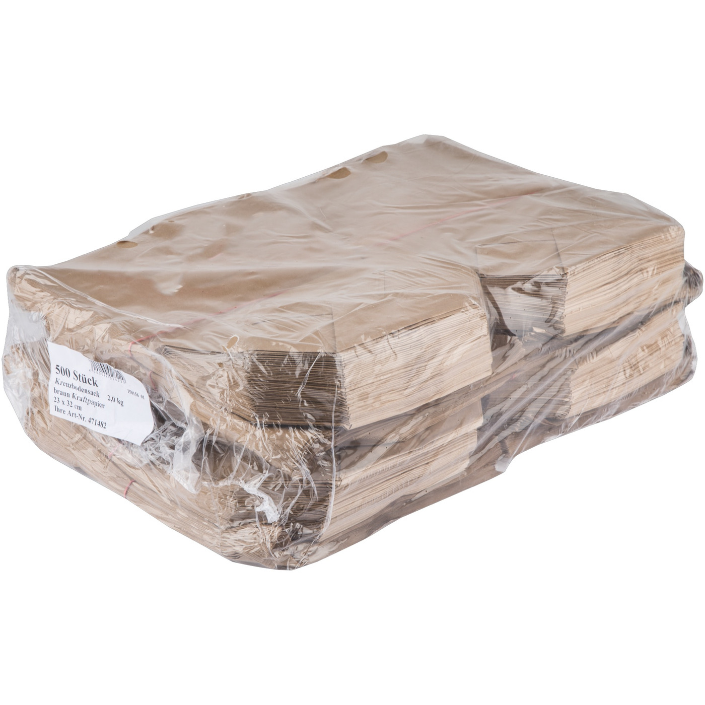 Transgourmet Österreich - Kreuzbodenbeutel natur, 23 x 32 cm, 2 kg 500 Stk.