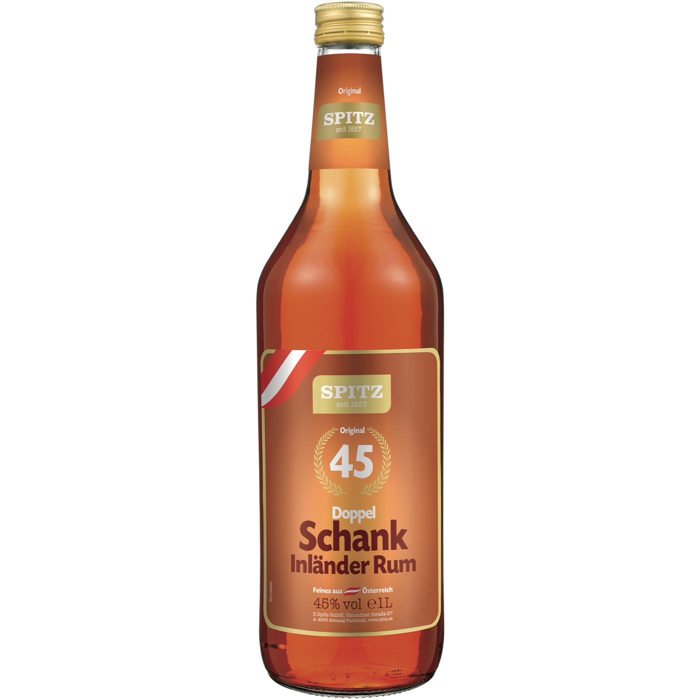 Transgourmet Österreich - Spitz Doppel Schank Rum 45 % aus Österreich 1 l