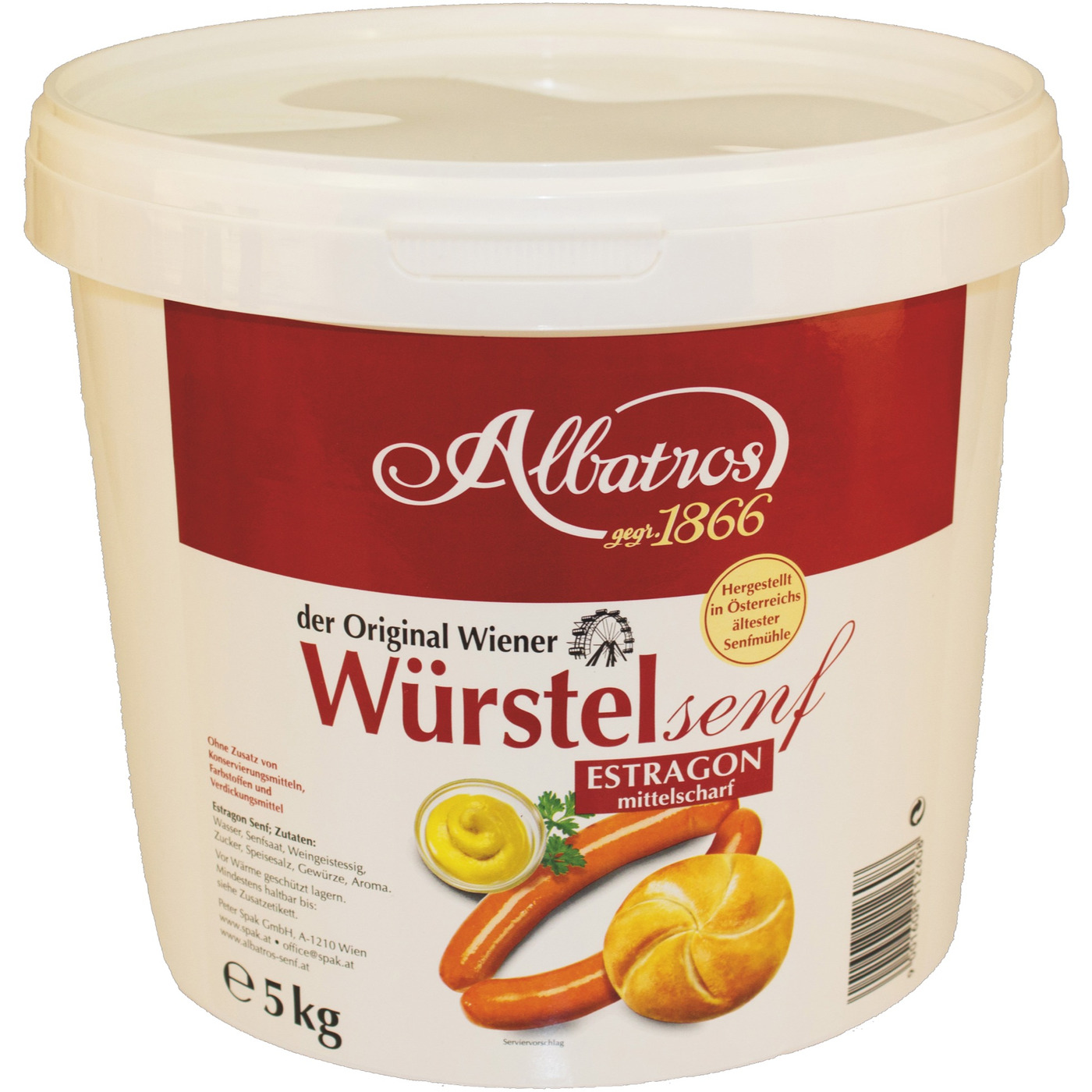 Transgourmet Österreich - Albatros Estragon Senf 5 kg