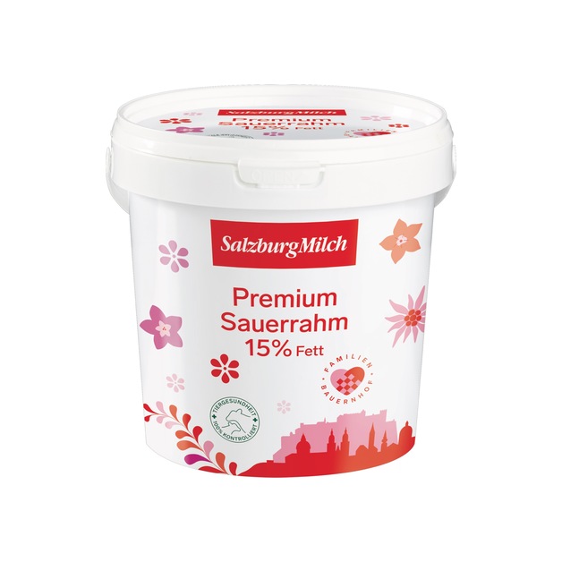 Transgourmet Österreich - SalzburgMilch Premium Sauerrahm 15% Fett 1 kg