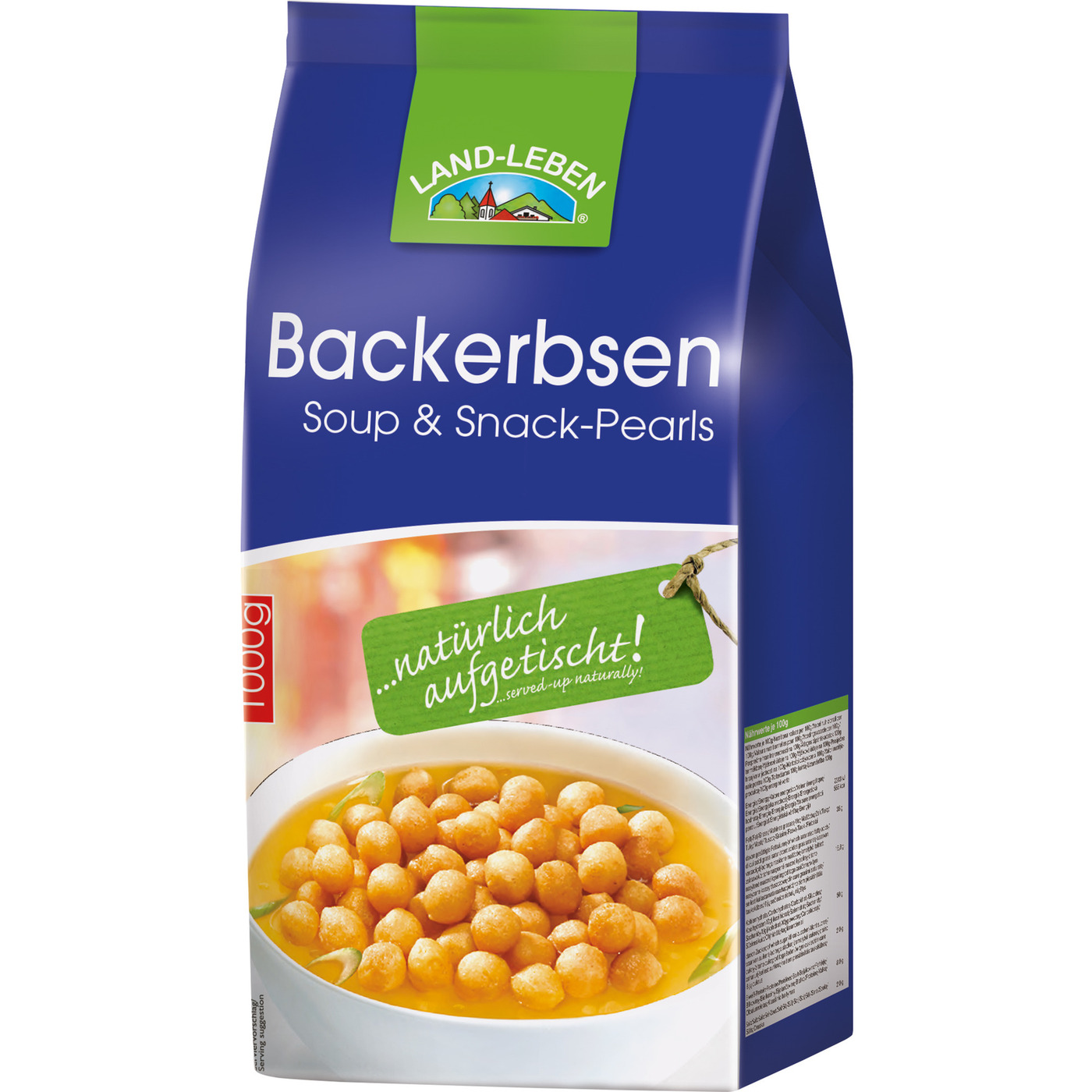Transgourmet Österreich - Land-Leben Backerbsen 1 kg