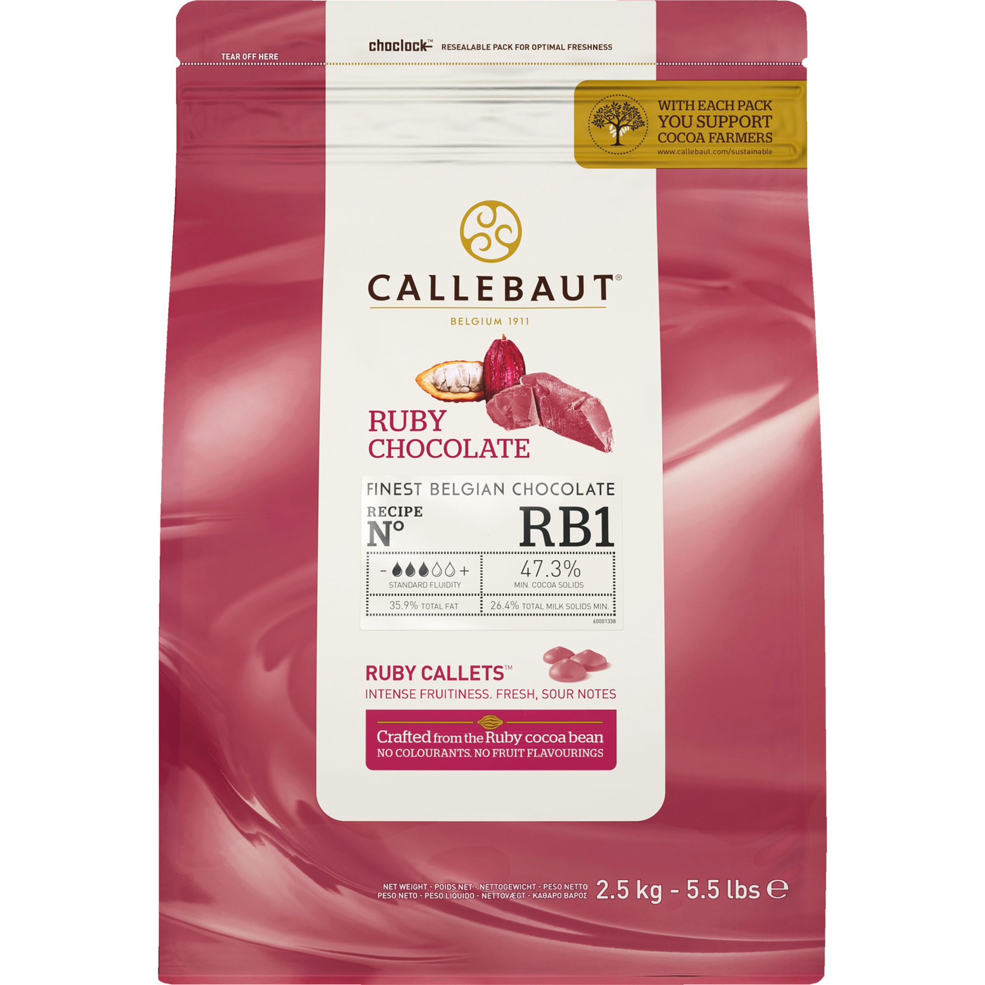 Transgourmet Österreich - Callebaut Ruby Schokolade Callets 2,5 kg