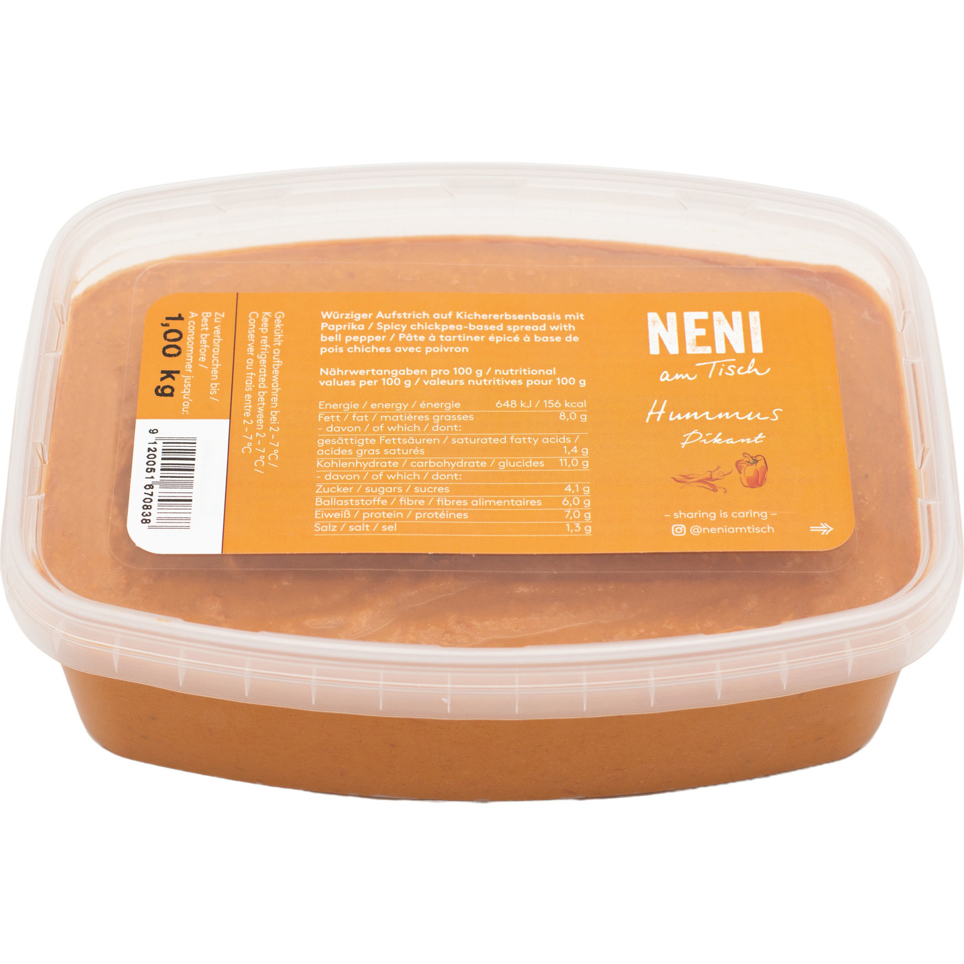 Transgourmet Österreich - NENI Hummus Pikant vegan 1 kg