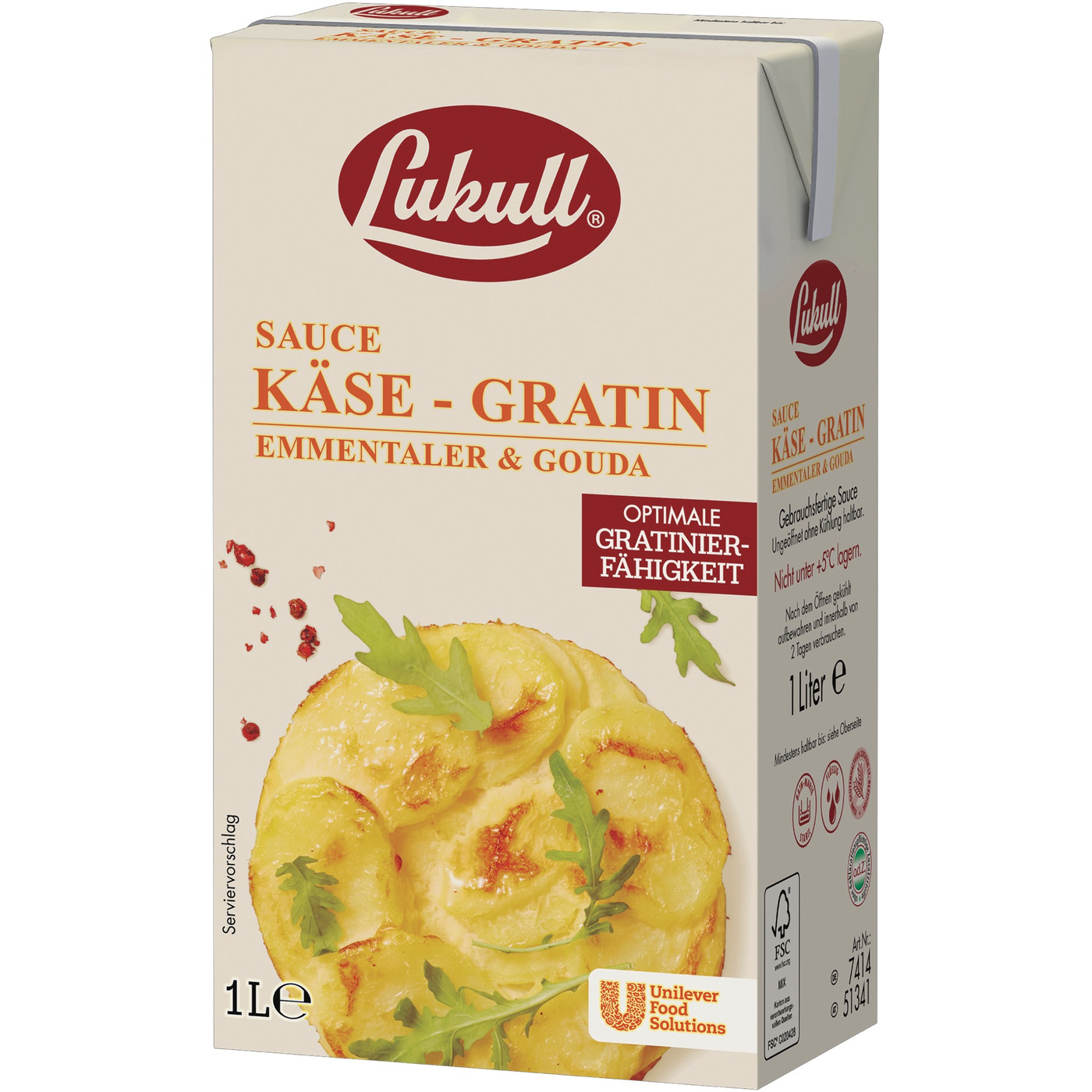 Transgourmet Österreich - Lukull Käse-Gratin-Sauce Emmentaler 1 l