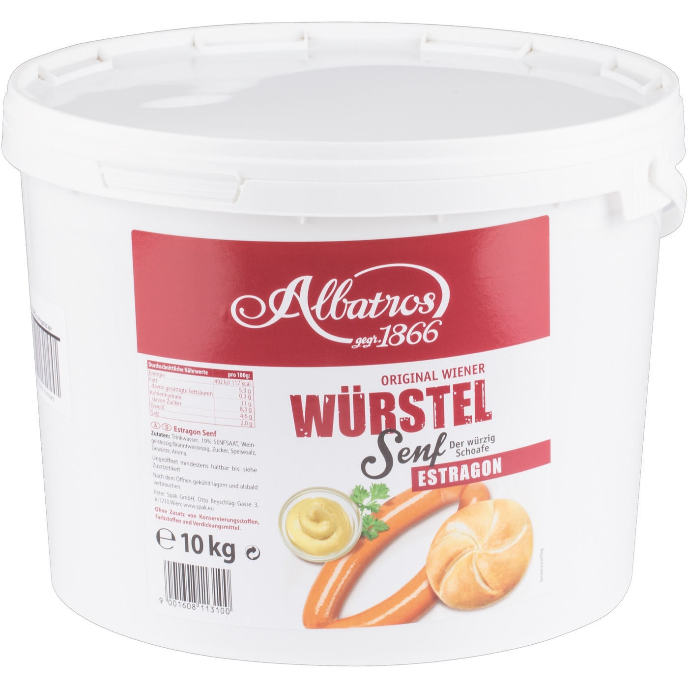 Transgourmet Österreich - Albatros Estragon Senf 10 kg
