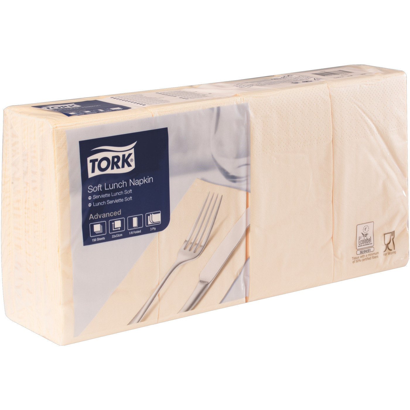 Transgourmet Österreich - Tork Lunch Servietten 33 x 33 cm, sand, 1/8 ...