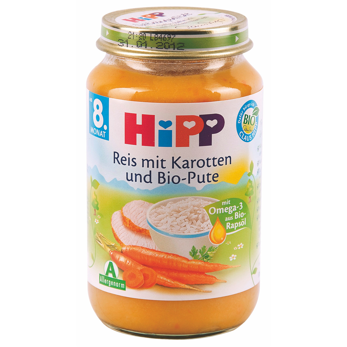 Transgourmet Österreich - Hipp Bio Menü Reis/Karotte/Pute 220 g