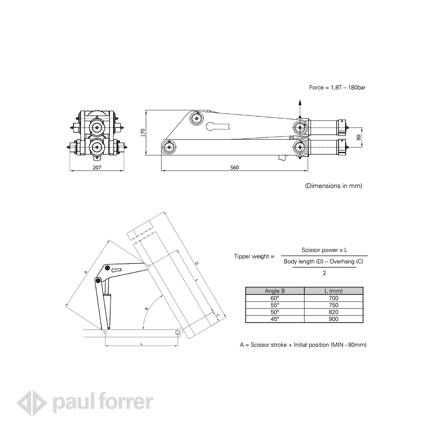Paul Forrer AG - Kipp-Scherenhubwerk für 3-Seitenkipper