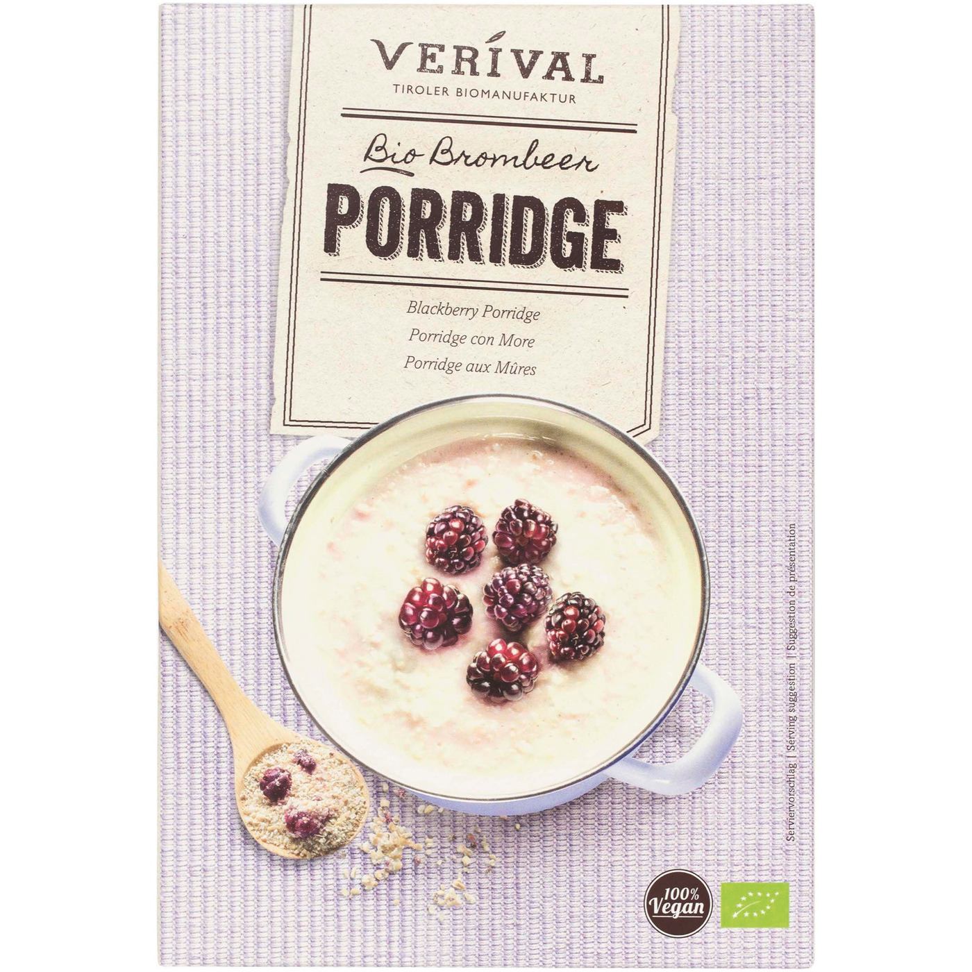 Transgourmet Österreich - Verival Bio Porridge 450g, Brombeer
