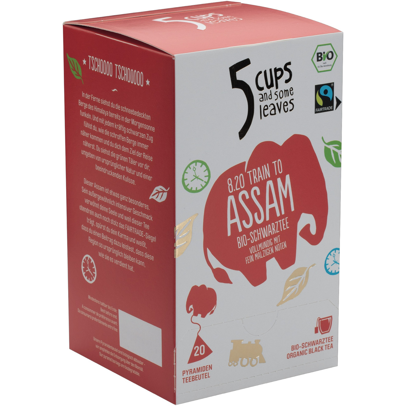 Transgourmet Österreich - 5 Cups Bio Tee Train to Assam Pyramidenbeutel ...