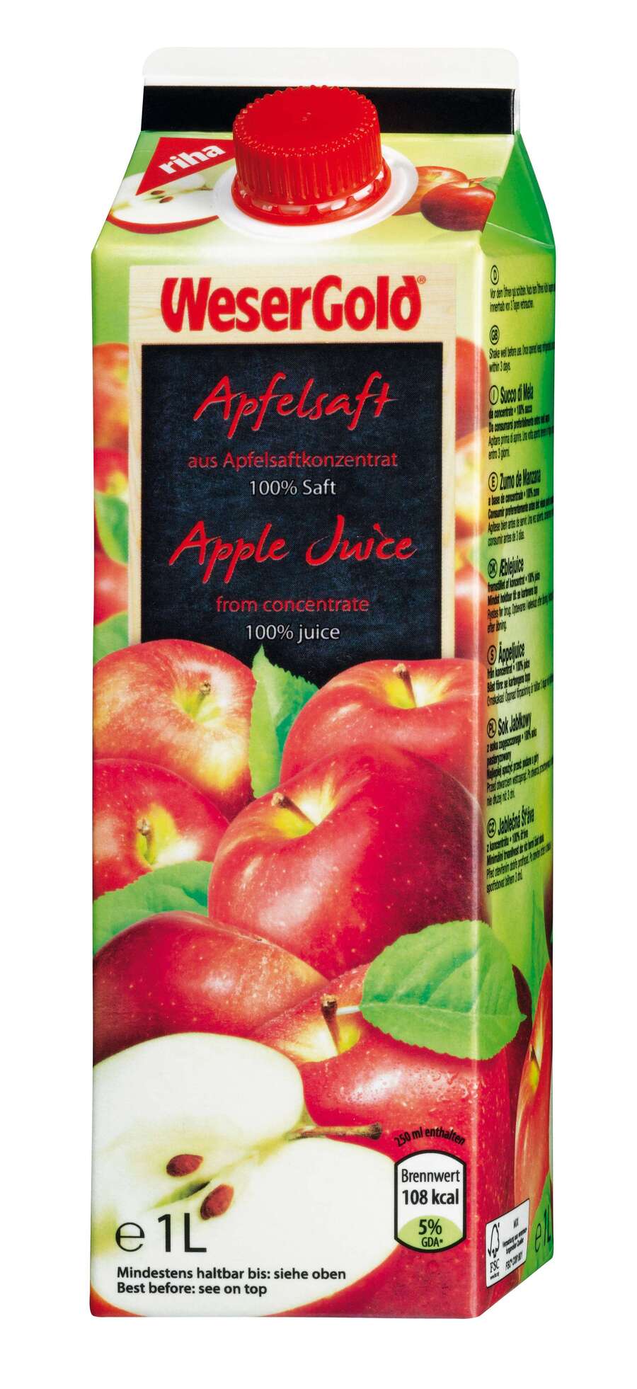 Reisige Online-Shop - Apfelsaft Wesergold 100% 1Ltr