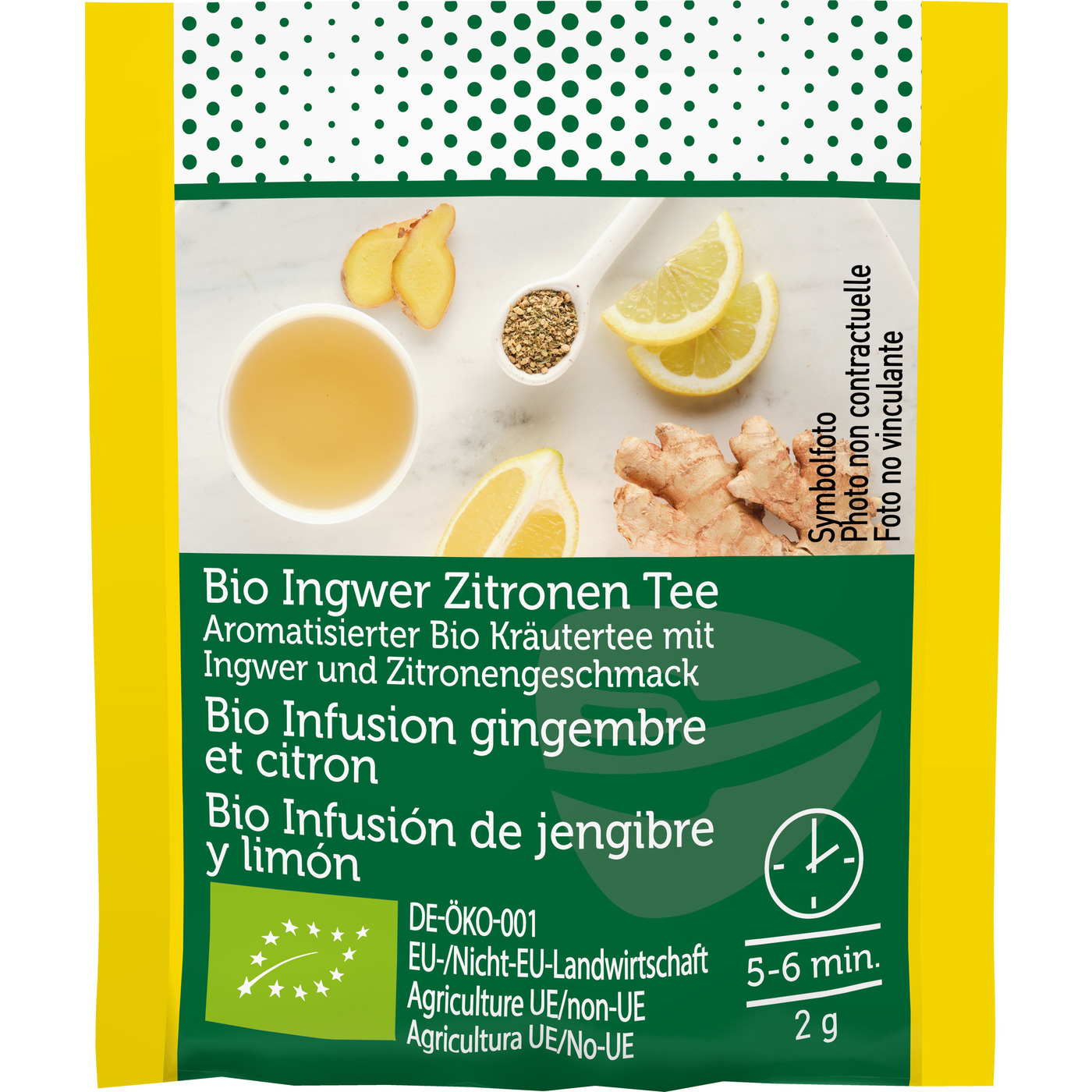 Transgourmet Österreich - Natura Bio Ingwer Zitrone Tee 25 x 2 g