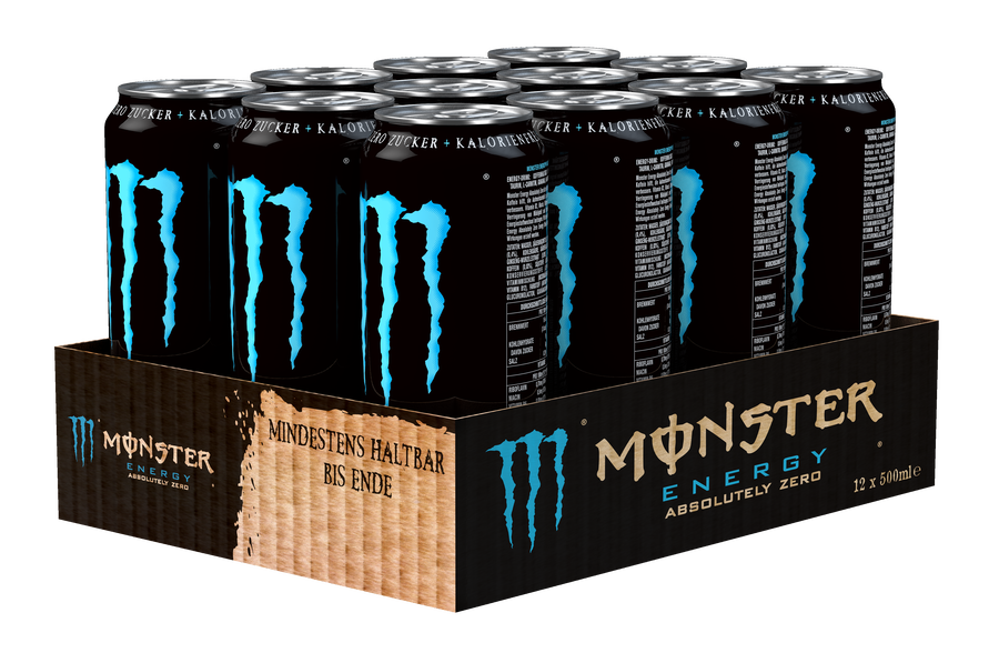 Reisige Online-Shop - Monster Energy blau Absolutely Zero 12x0,5 Ltr EW