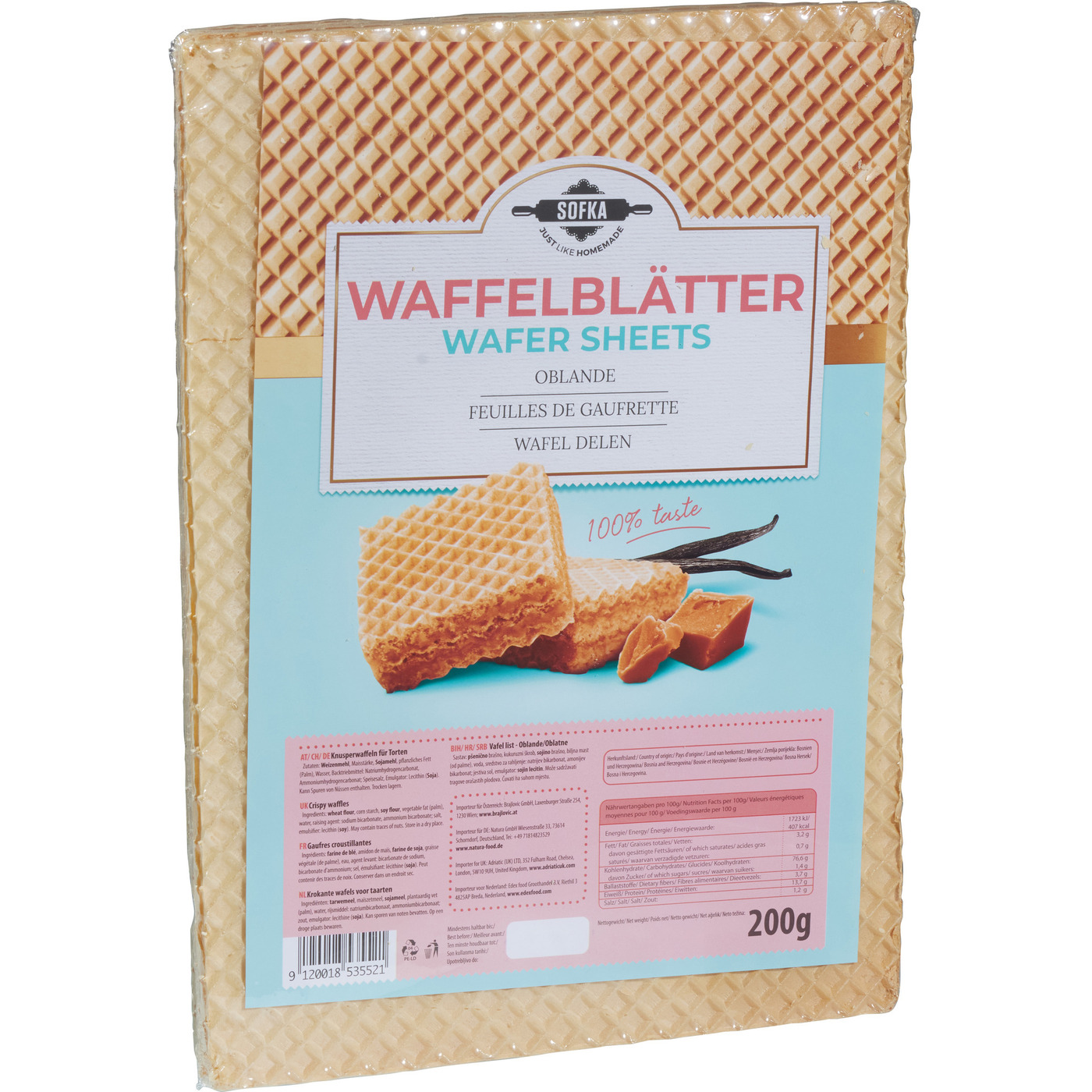 Transgourmet Österreich - Sofka Waffelblätter Oblande 200 g