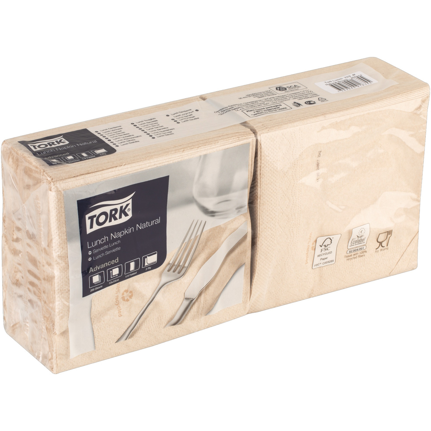 Transgourmet Österreich - Tork Lunch Serviette 33 x 33 cm, 2 lagig, 1/4 ...