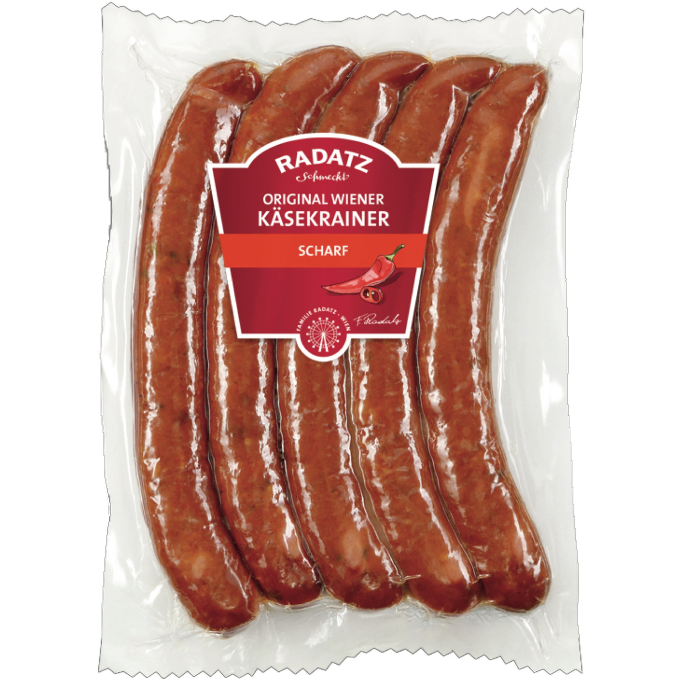 Transgourmet Österreich - Radatz Käsekrainer scharf im Naturdarm 700 g