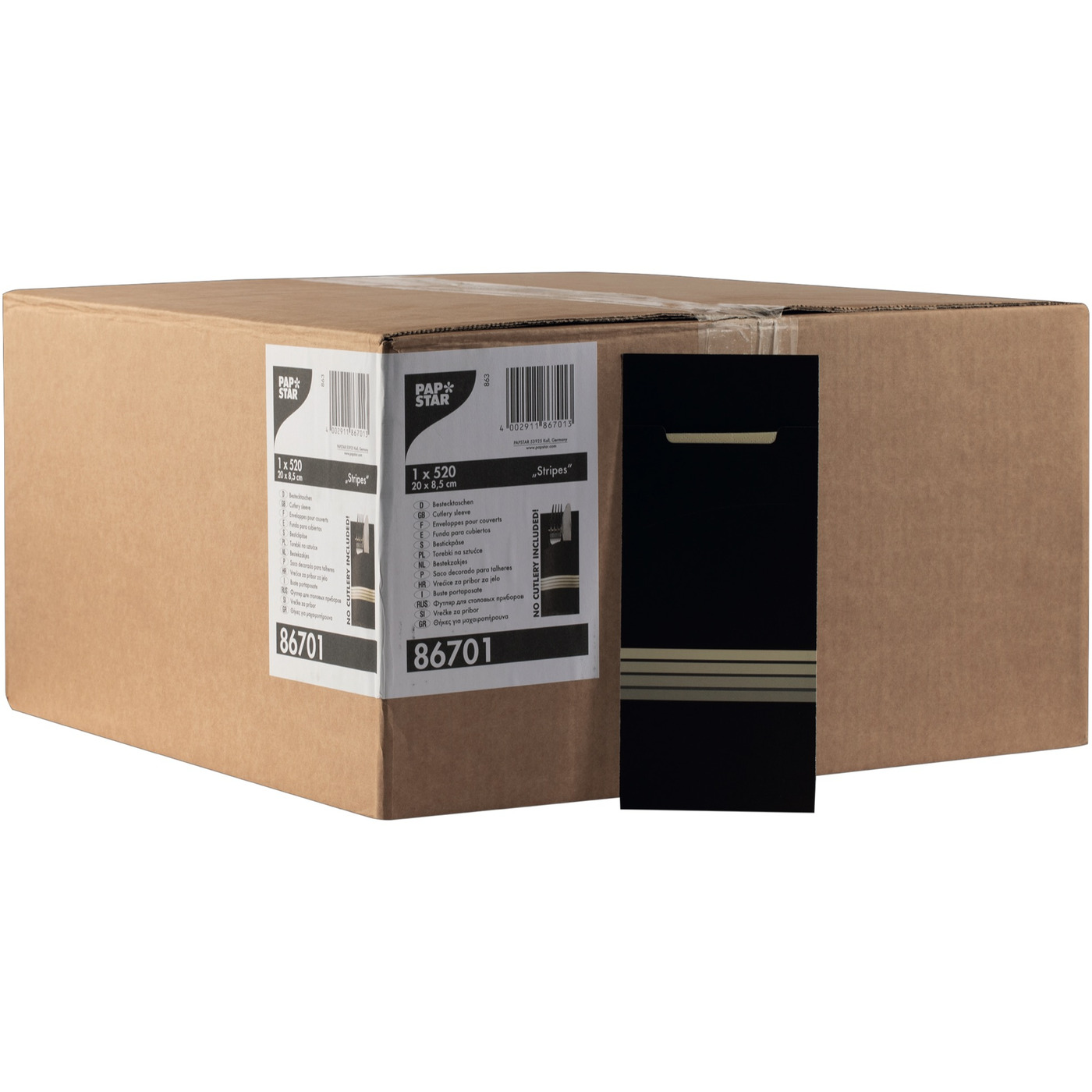 Transgourmet Österreich - Pap Star Bestecktasche Stripes schwarz/creme ...