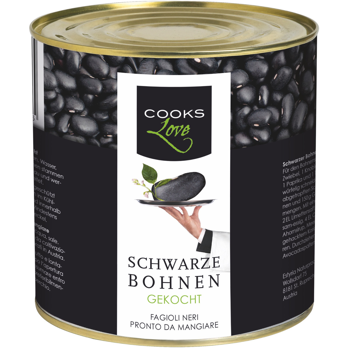 Transgourmet Österreich - Cook's Love schwarze Bohnen essfertig 2650 ml