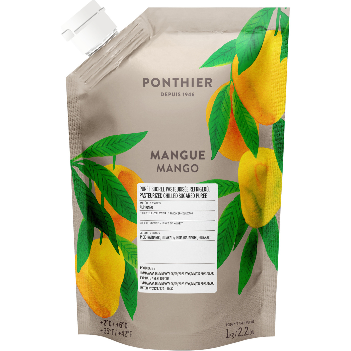 Transgourmet Österreich - Ponthier Fruchtpüree Mango 1 kg