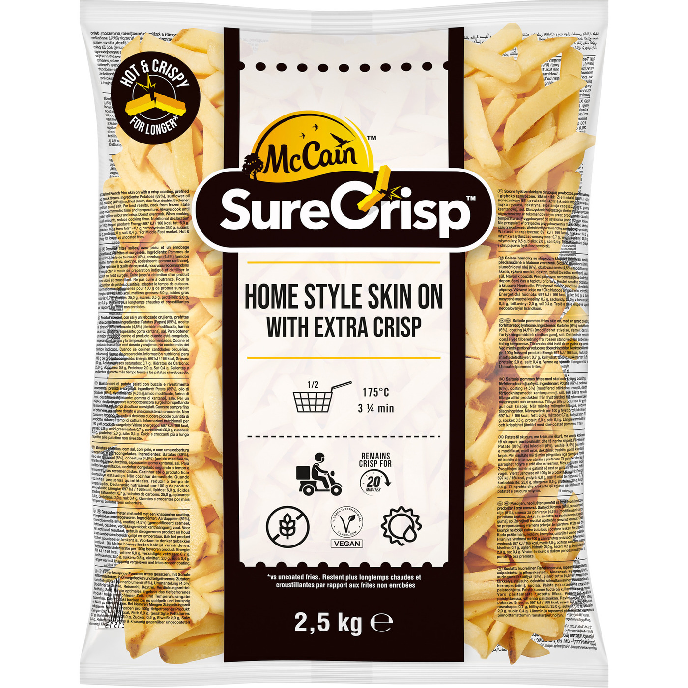 Transgourmet Österreich - McCain SureCrisp Homestyle Fries tiefgekühlt 2,5 kg