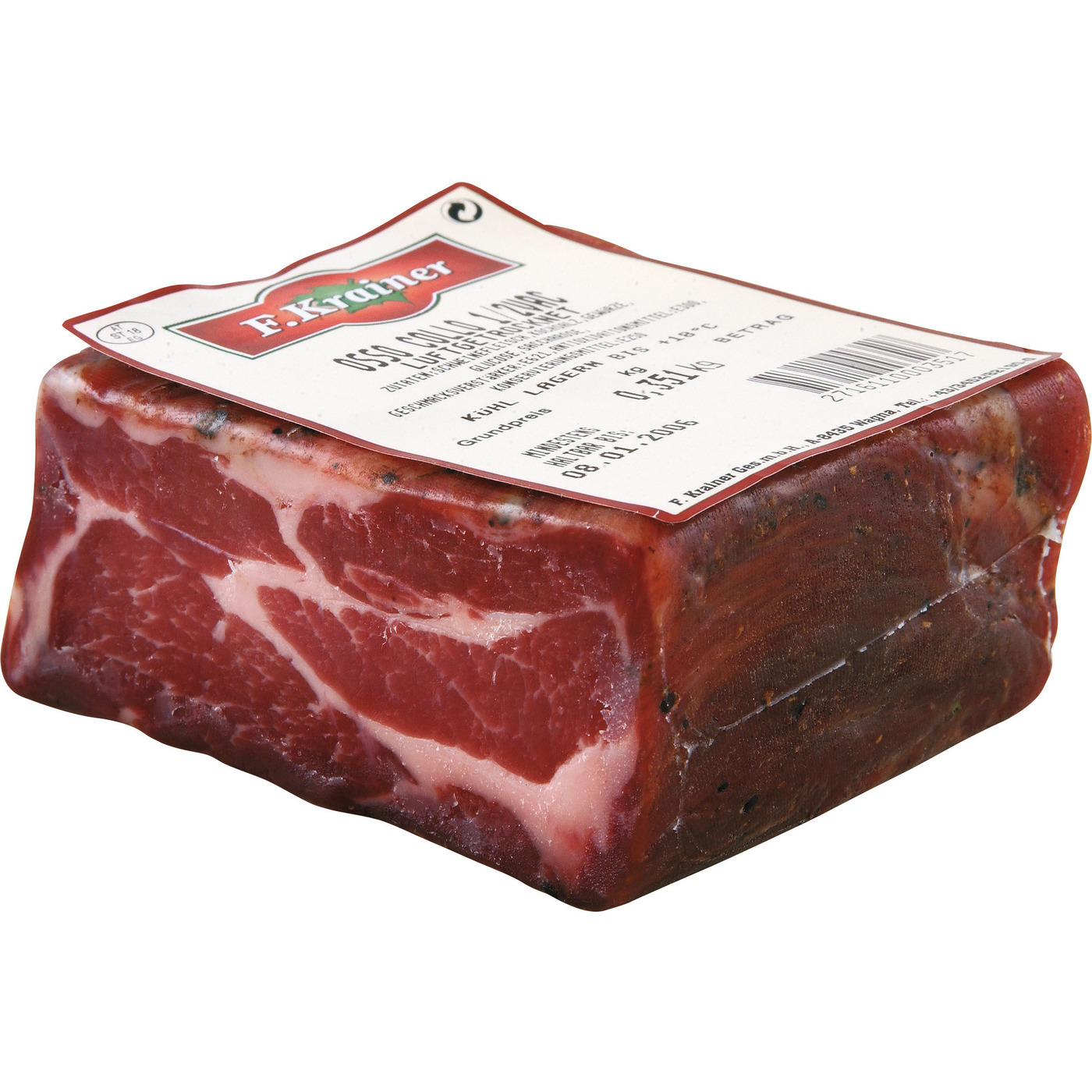 Transgourmet Österreich - Krainer Osso Colli 1/2 VAC, Reifezeit ca. 2 ...