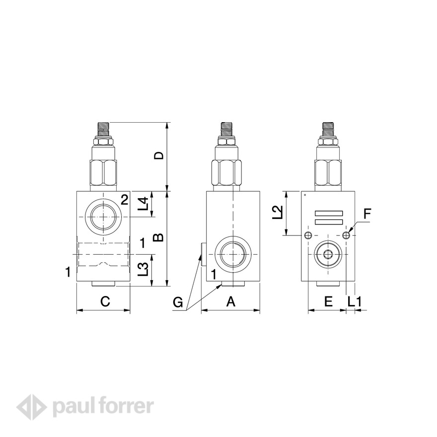 Paul Forrer AG - Druckbegrenzungsventil direktgesteuert, bis 200 l ...