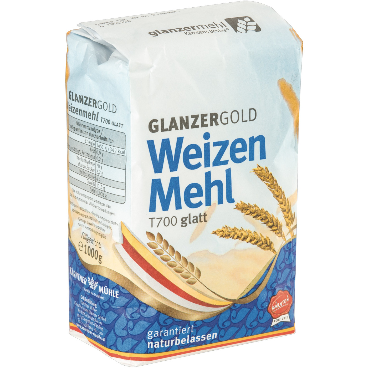Transgourmet Österreich - Glanzer Weizenmehl glatt Type 700 1 kg