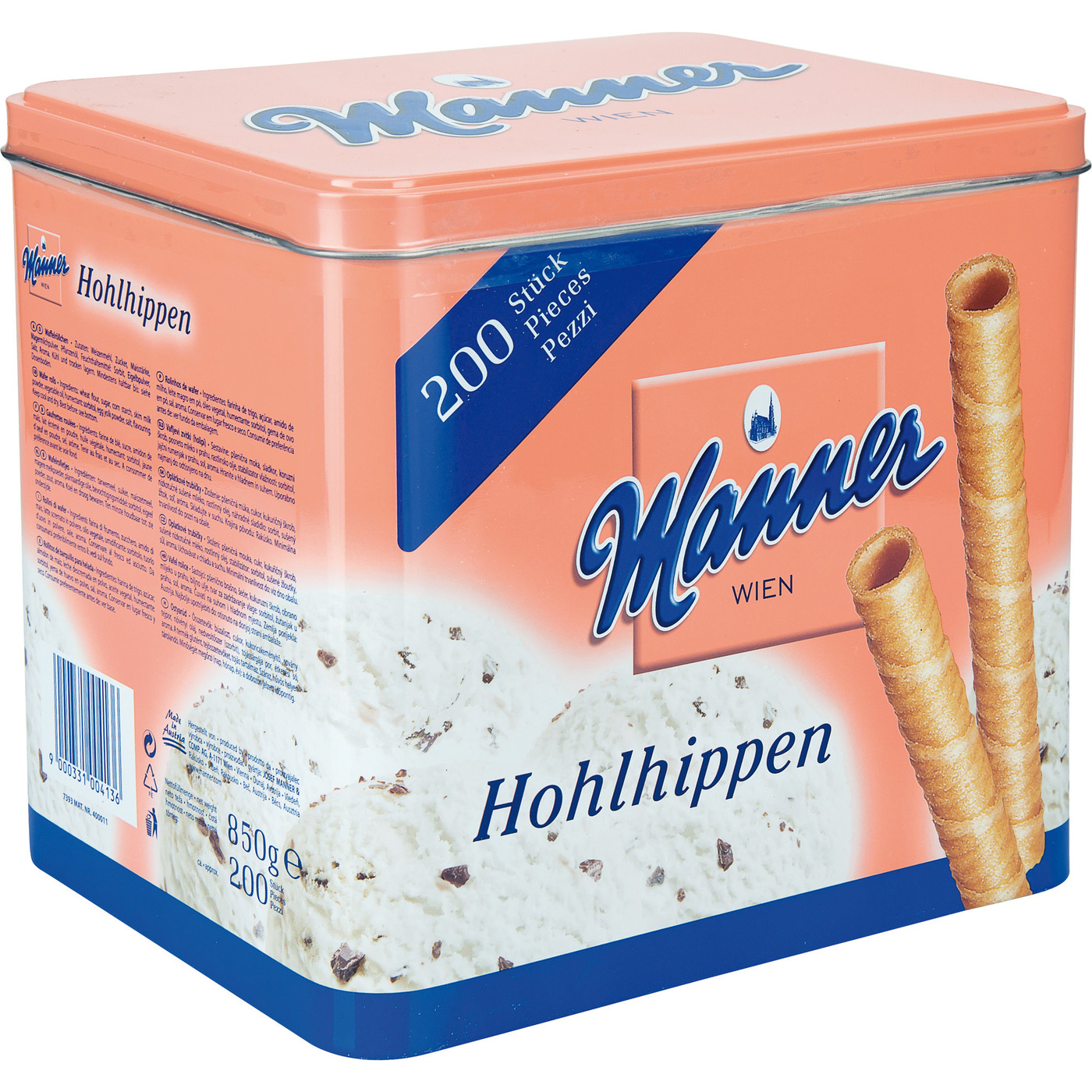 Transgourmet Österreich - Manner Hohlhippen 200 Stk. 850 g
