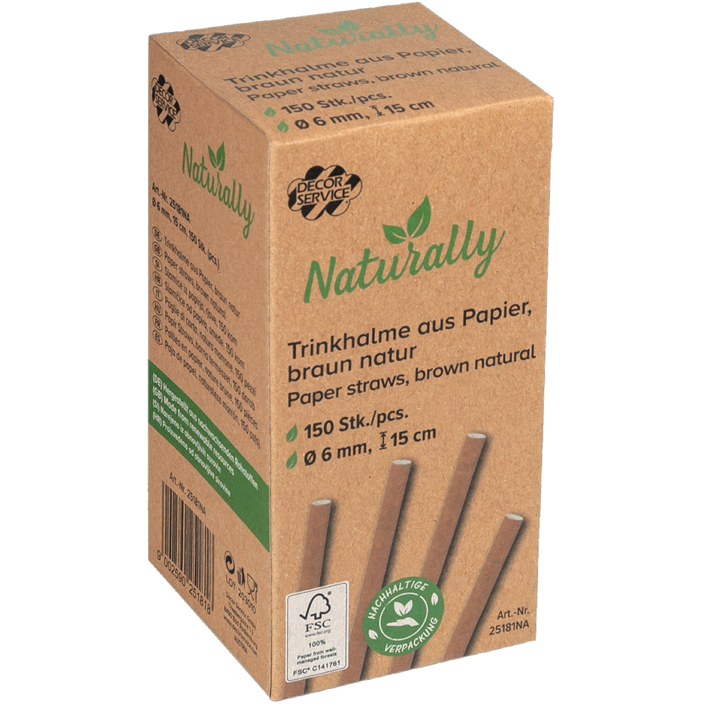 Transgourmet Österreich - Trinkhalme Papier L = 150 mm, DM = 6 mm ...