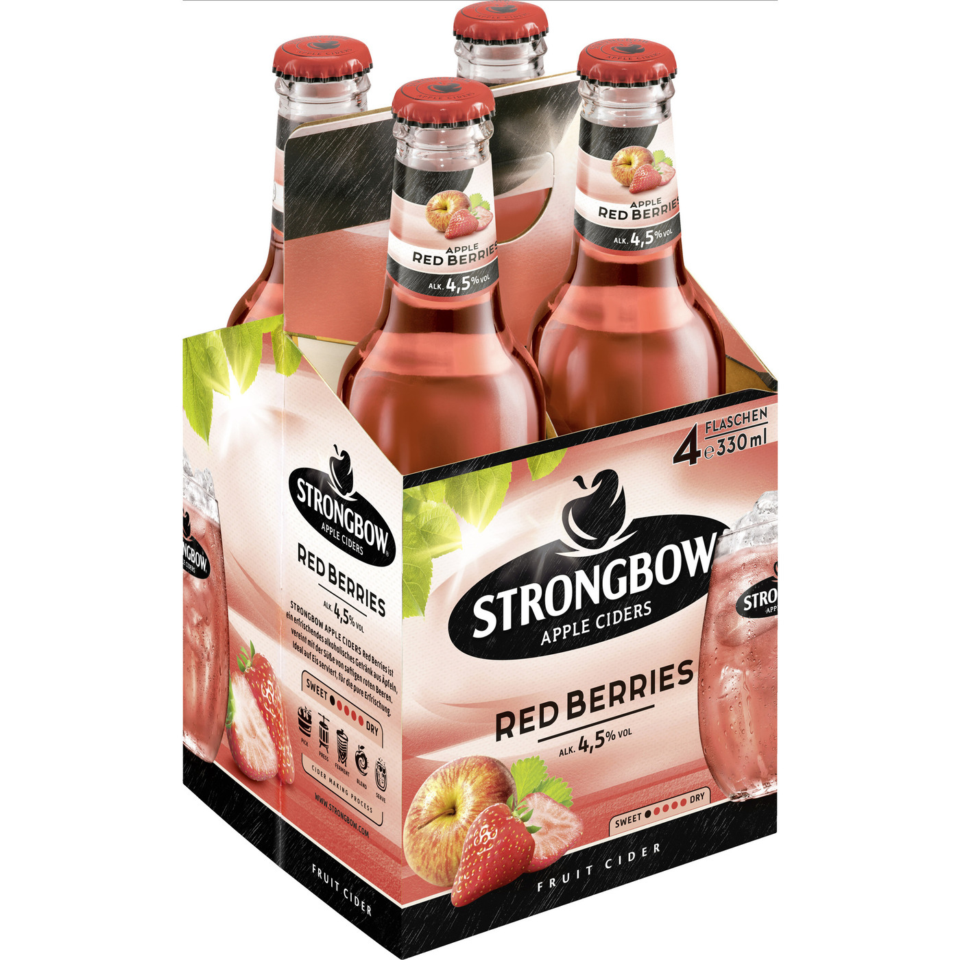 Transgourmet Österreich - Strongbow Red Berries Cider 4 x 0,33 l