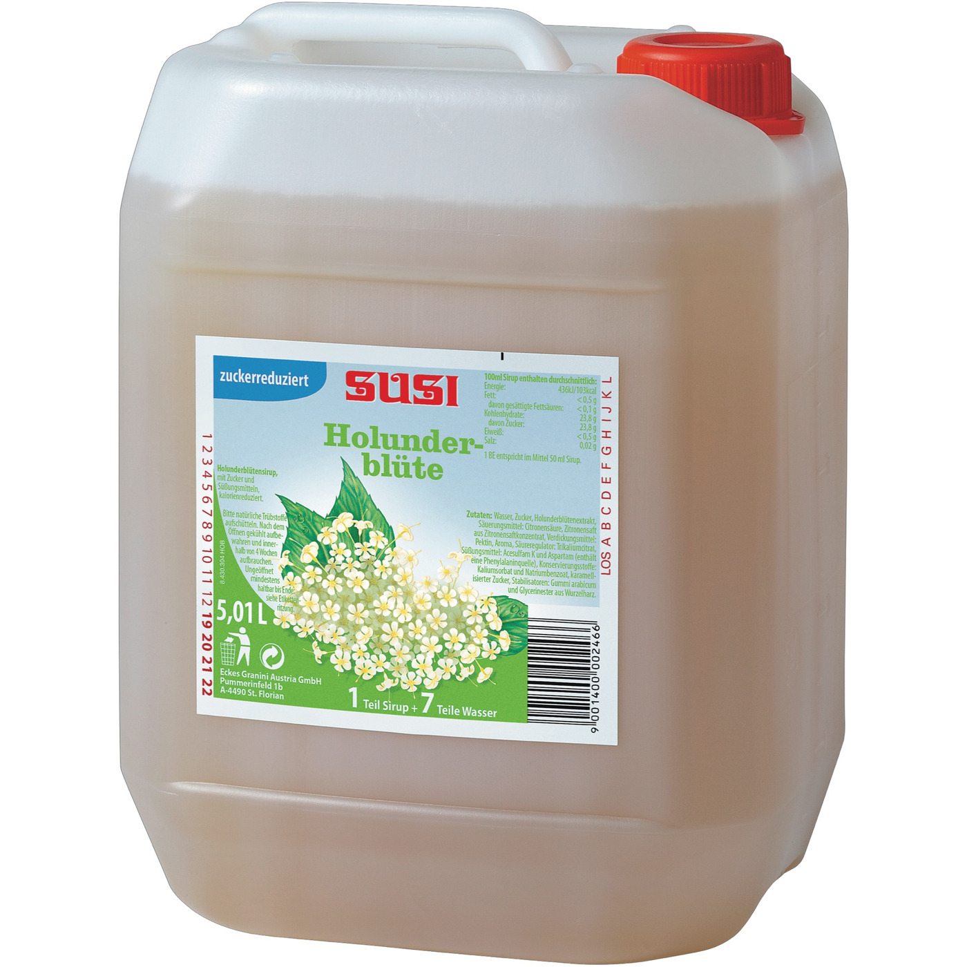 Transgourmet Österreich - Susi Holunderblüten Diabetikersirup 5 l