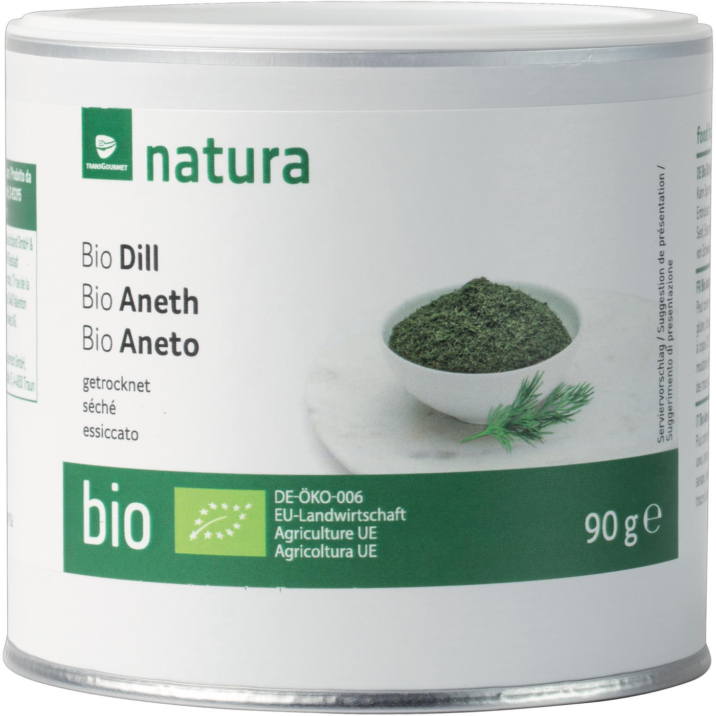 Transgourmet Österreich - Natura Bio Dill, getrocknet 470 ml