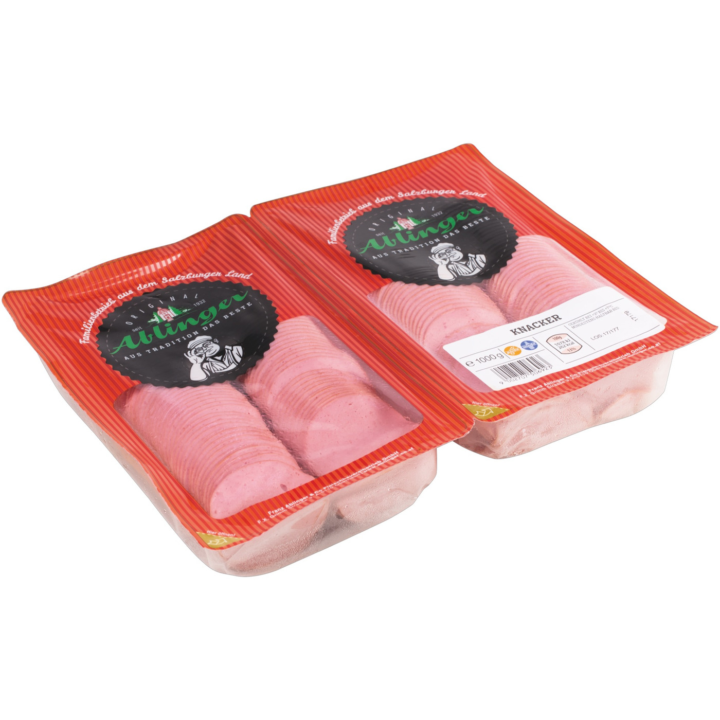 Transgourmet Österreich - Ablinger Knacker geschnitten 2 x 500 g 1 kg