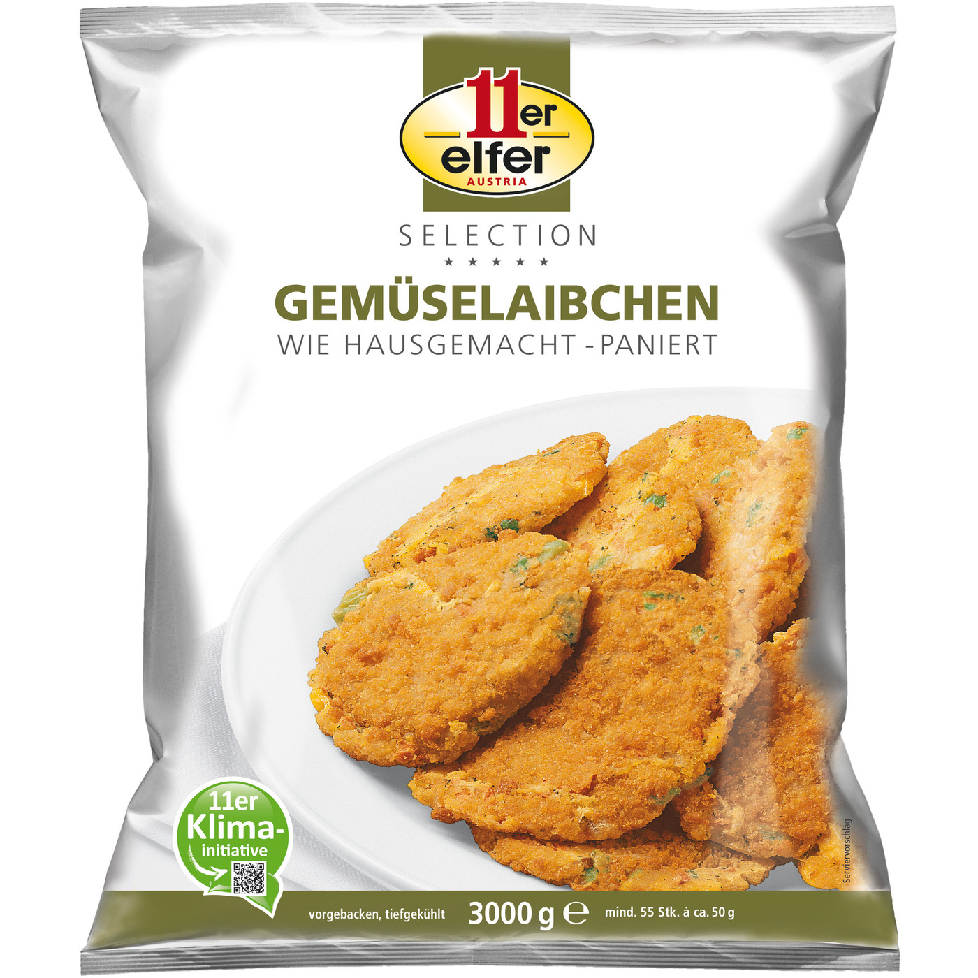 Transgourmet Österreich - 11er Gemüselaibchen hausgemacht tiefgekühlt 3 kg