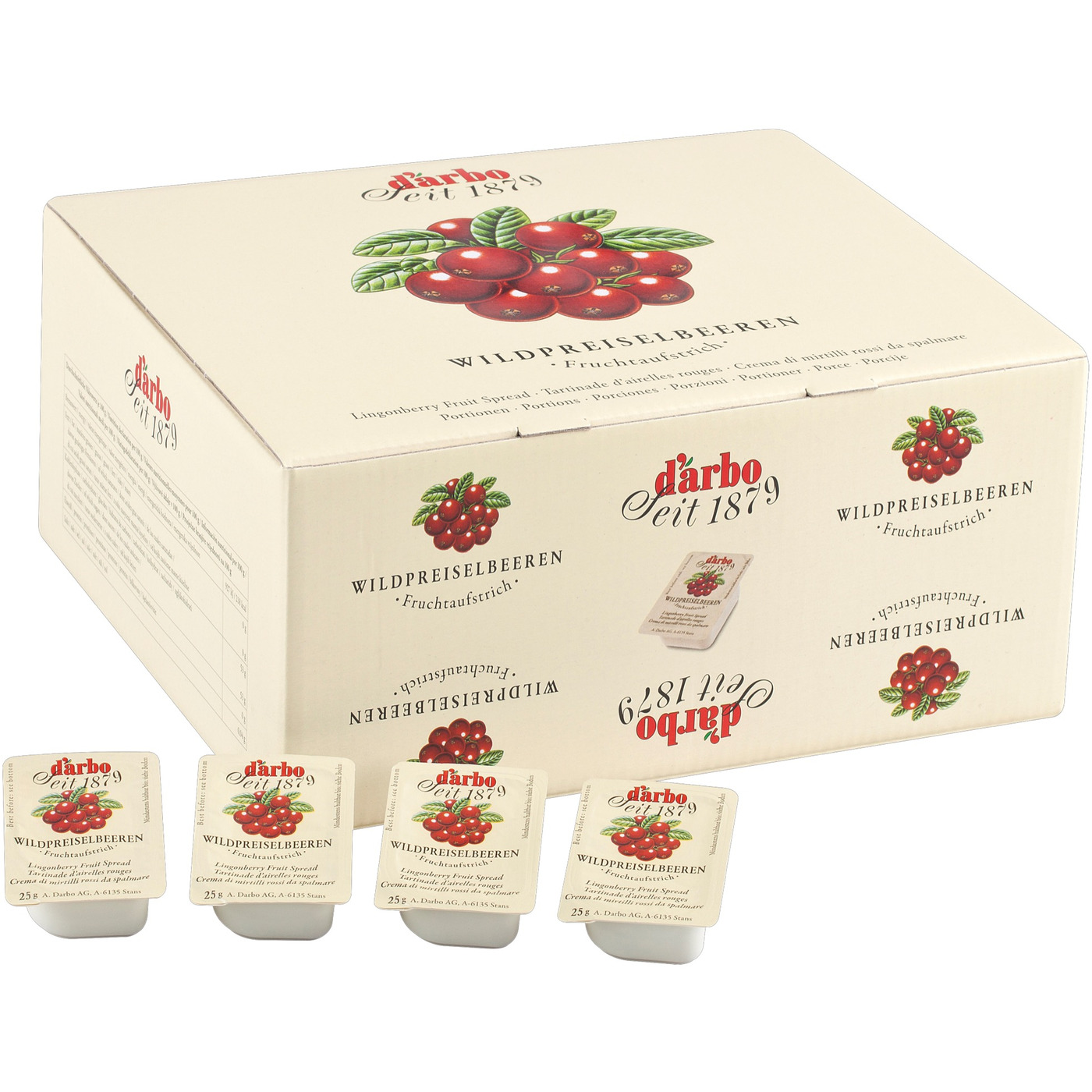 Transgourmet Österreich - Darbo Portionen Wildpreiselbeere 100 x 25 g