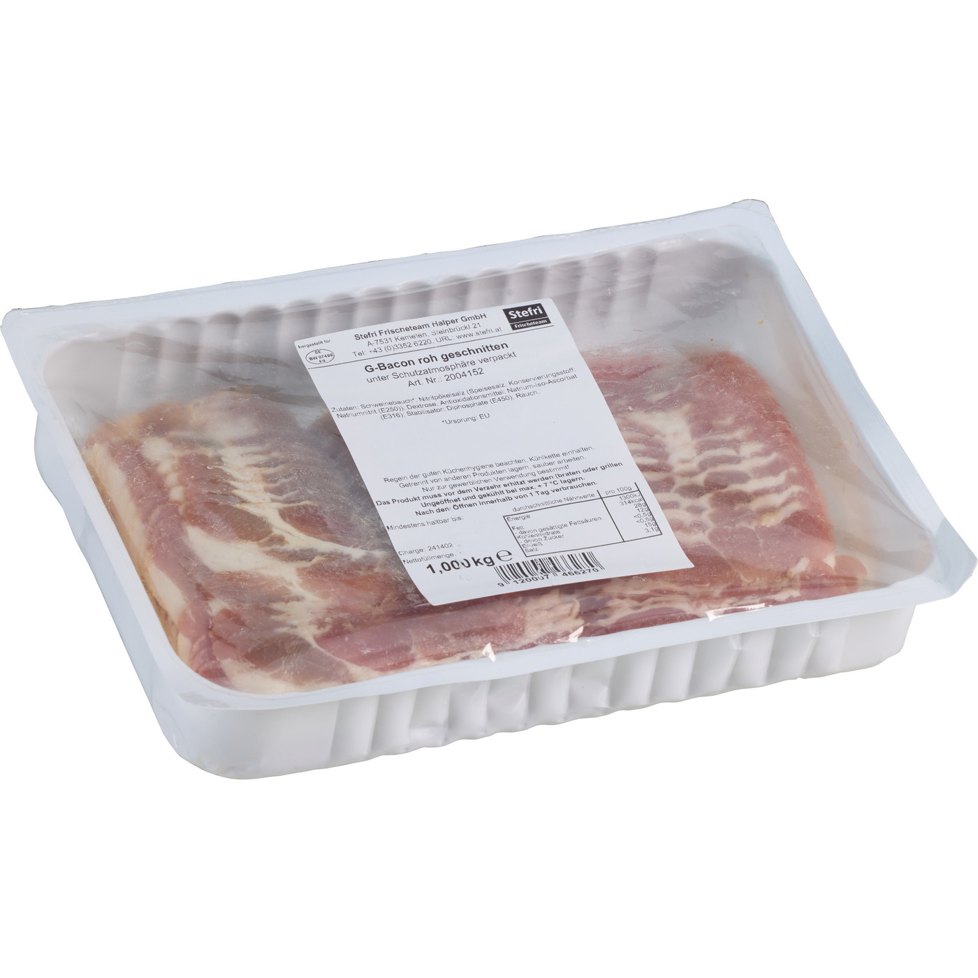 Transgourmet Österreich - Gastro Bacon geschnitten 1 kg