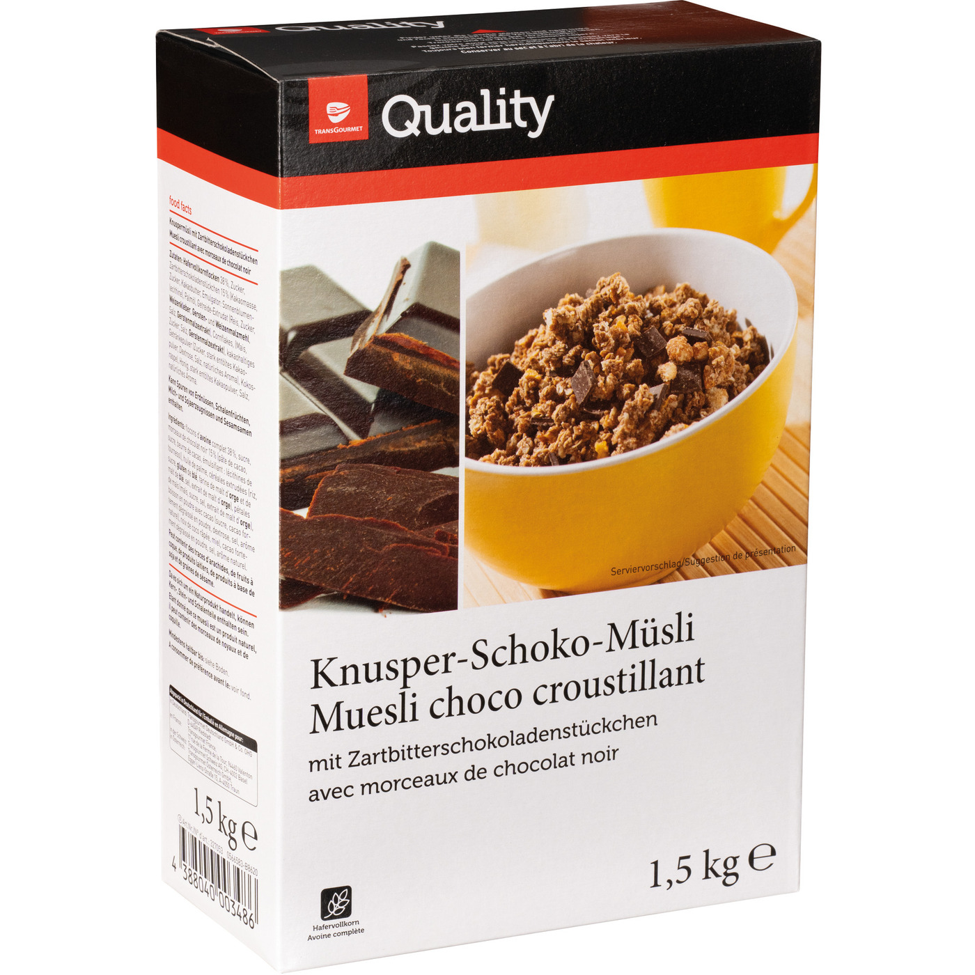 Transgourmet Österreich - Quality Knusper Schoko Müsli 1,5 kg