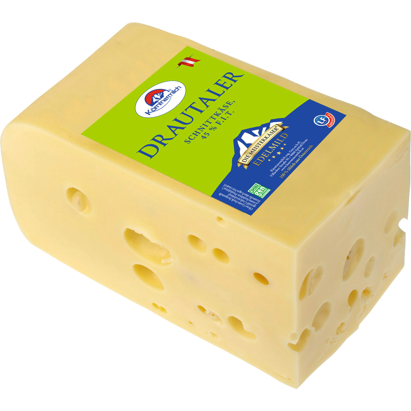 Transgourmet Österreich - Kärntnermilch Drautaler Halbstange 45% Fett i. Tr. ca. 2 kg