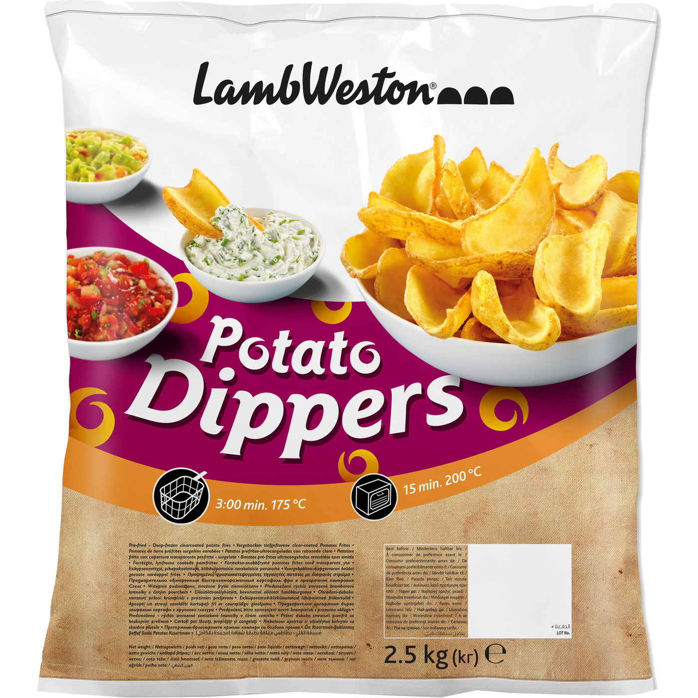 Transgourmet Österreich - Lamb Weston Potato Dippers tiefgekühlt 2,5kg