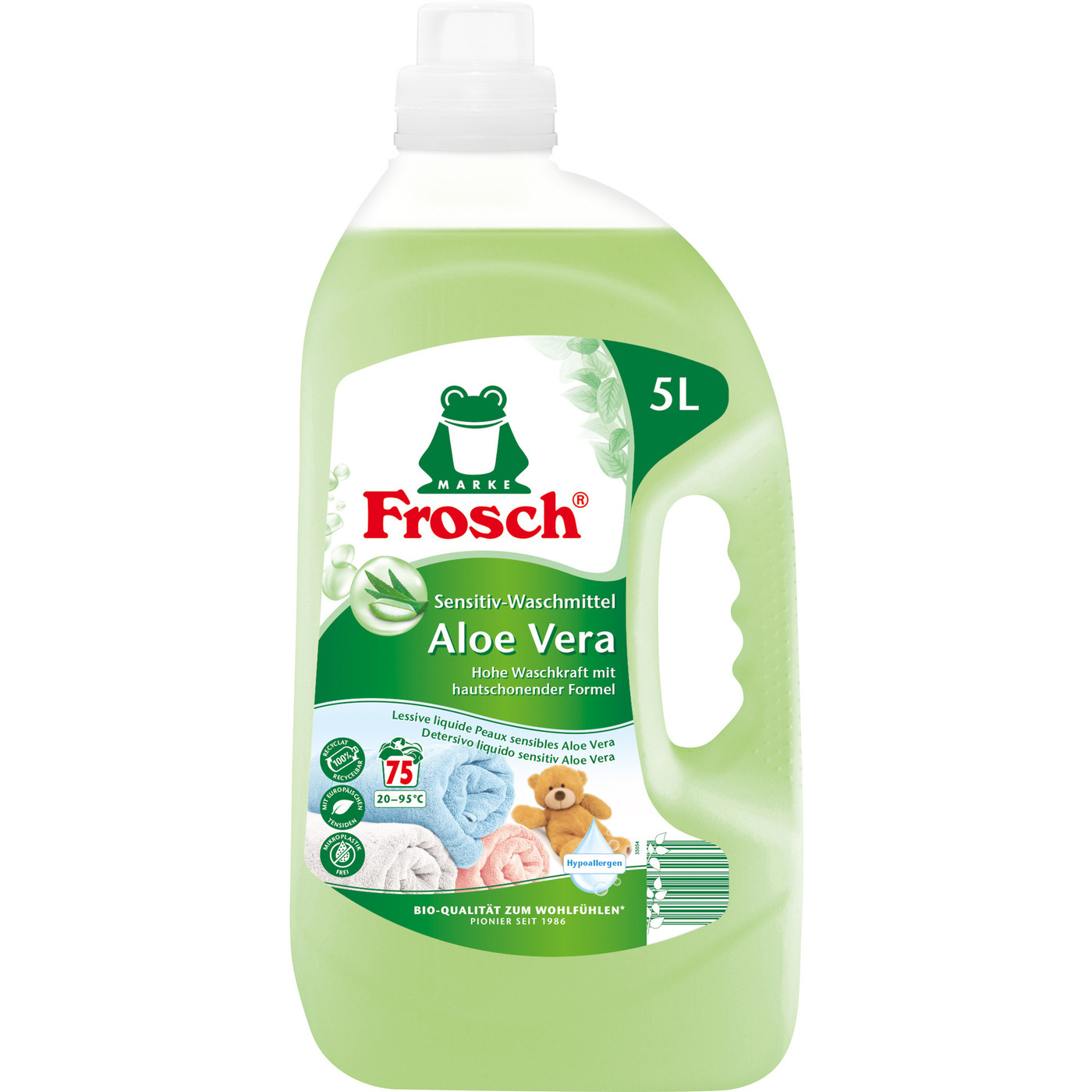 Transgourmet Österreich - Frosch Waschmittel flüssig, Aloe Vera 5 l