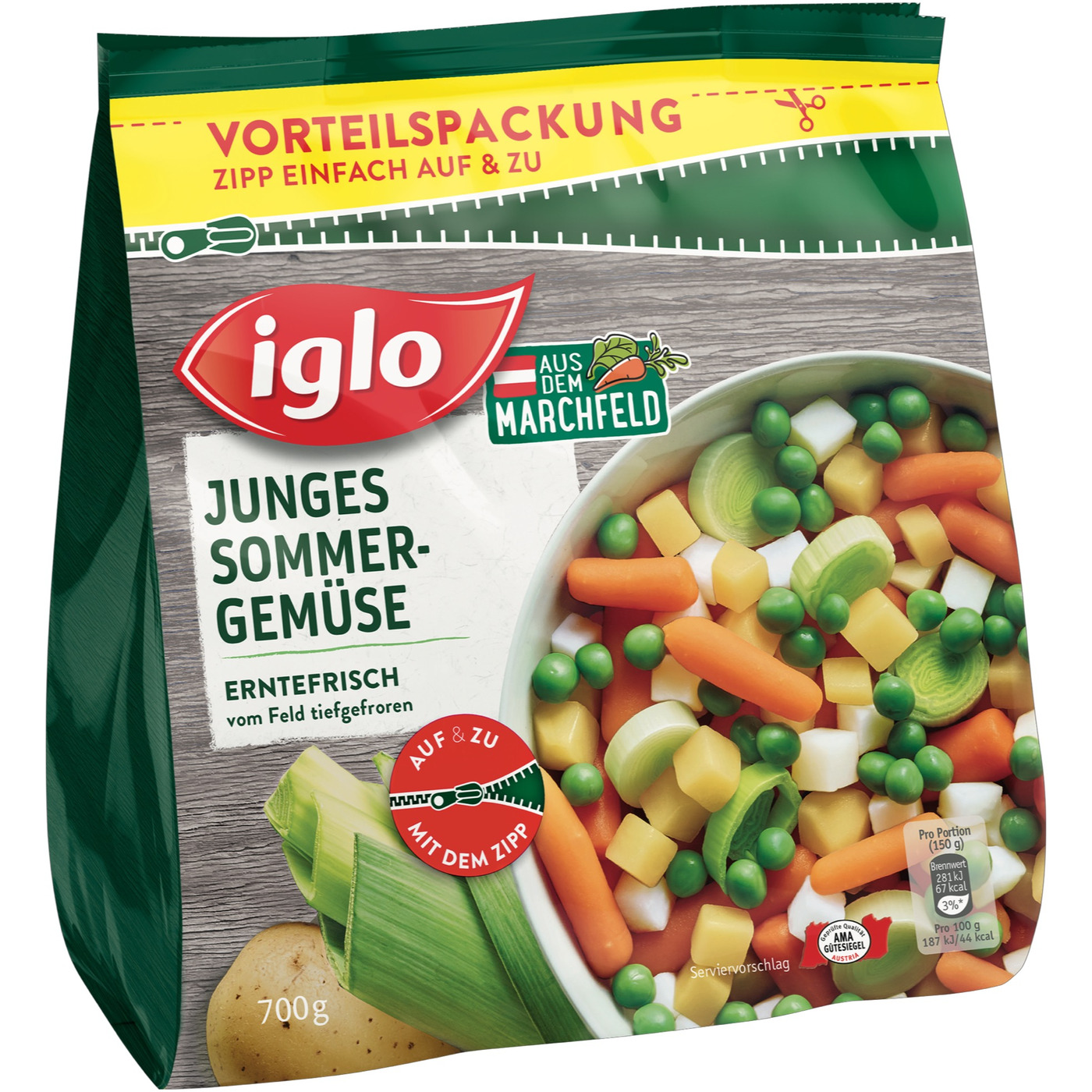Transgourmet Österreich - Iglo Großpackung Junges Sommergemüse tiefgekühlt 700 g