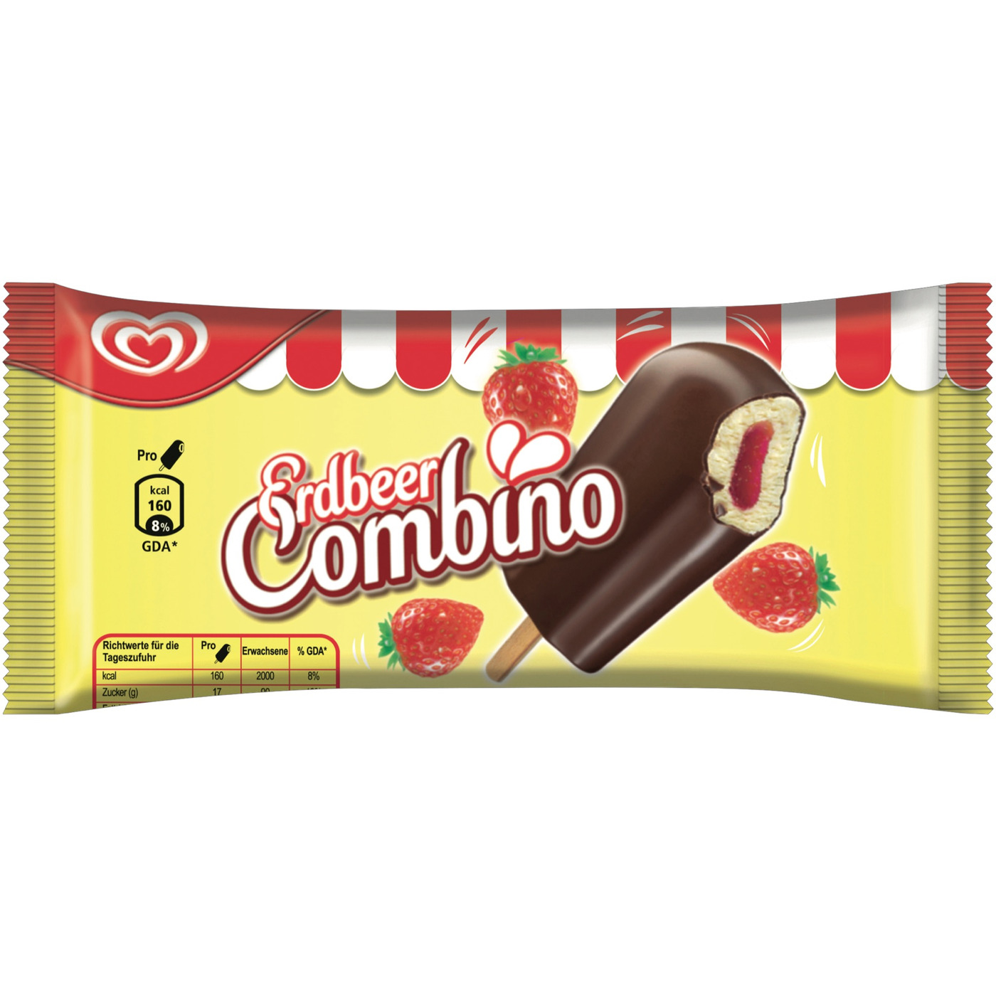 Transgourmet Österreich - Eskimo Erdbeer Combino tiefgekühlt 30 x 75 ml