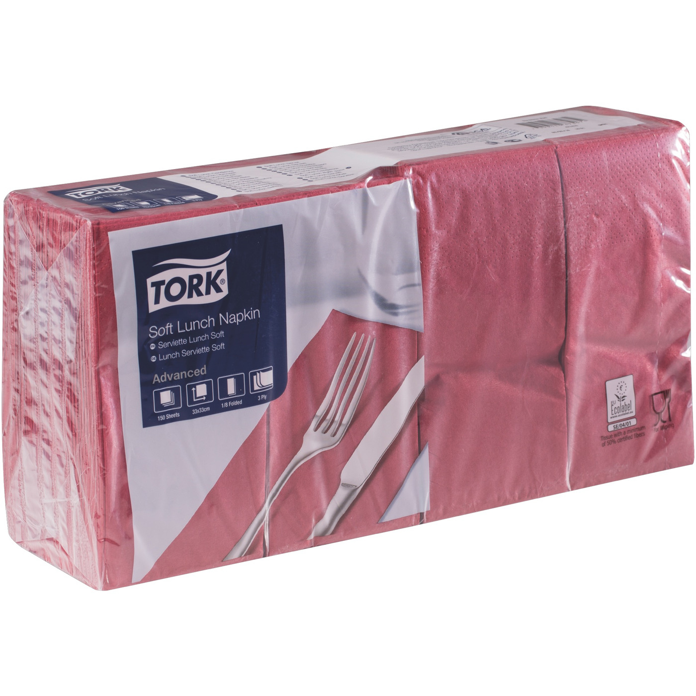 Transgourmet Österreich - Tork Lunch Servietten 33 x 33 cm, bordeaux, 1 ...