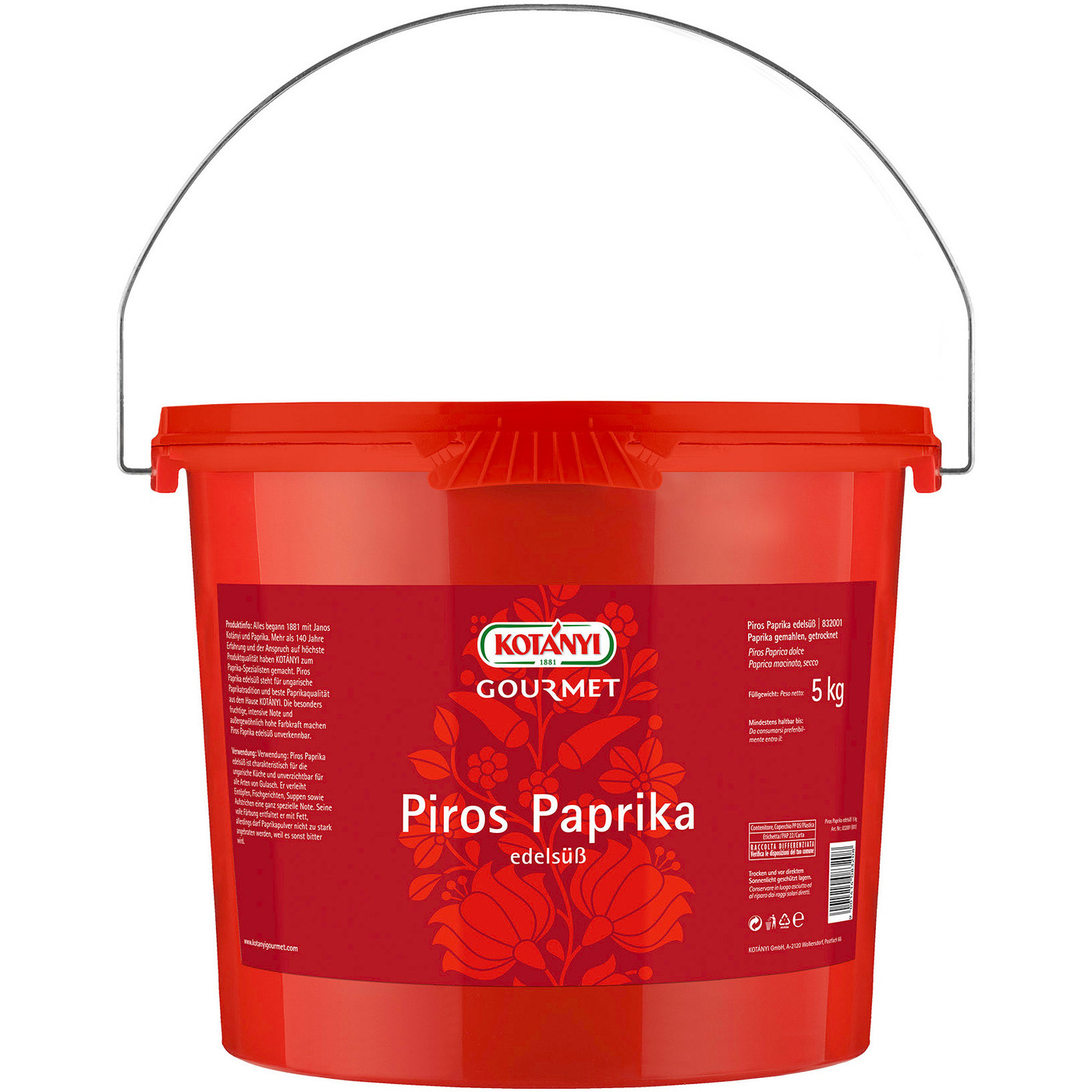 Transgourmet Österreich - Kotányi Piros Paprika edelsüß 5 kg