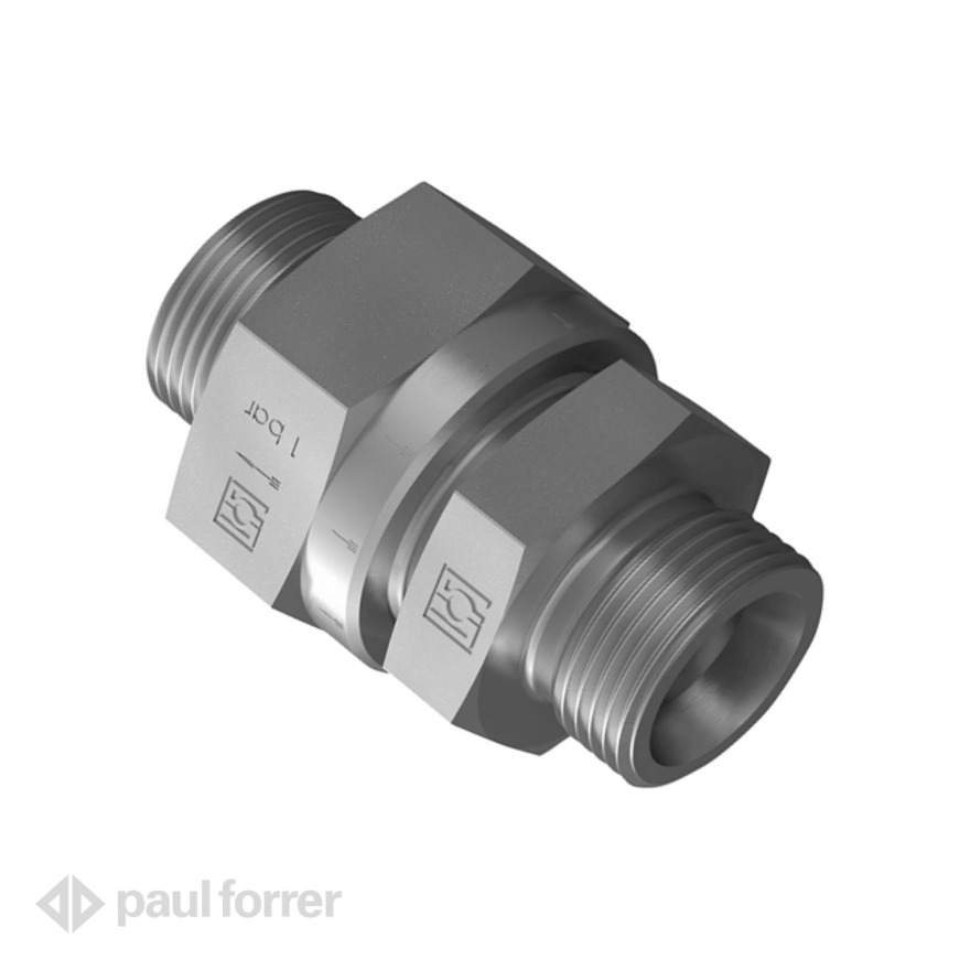 Paul Forrer AG - Stauff Rückschlagventil mit S-Anschlüssen nach DIN 24