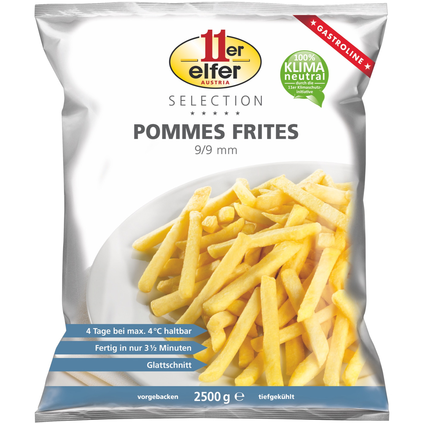 Transgourmet Österreich - 11er Pommes Frites 9 mm, tiefgekühlt 2,5 kg