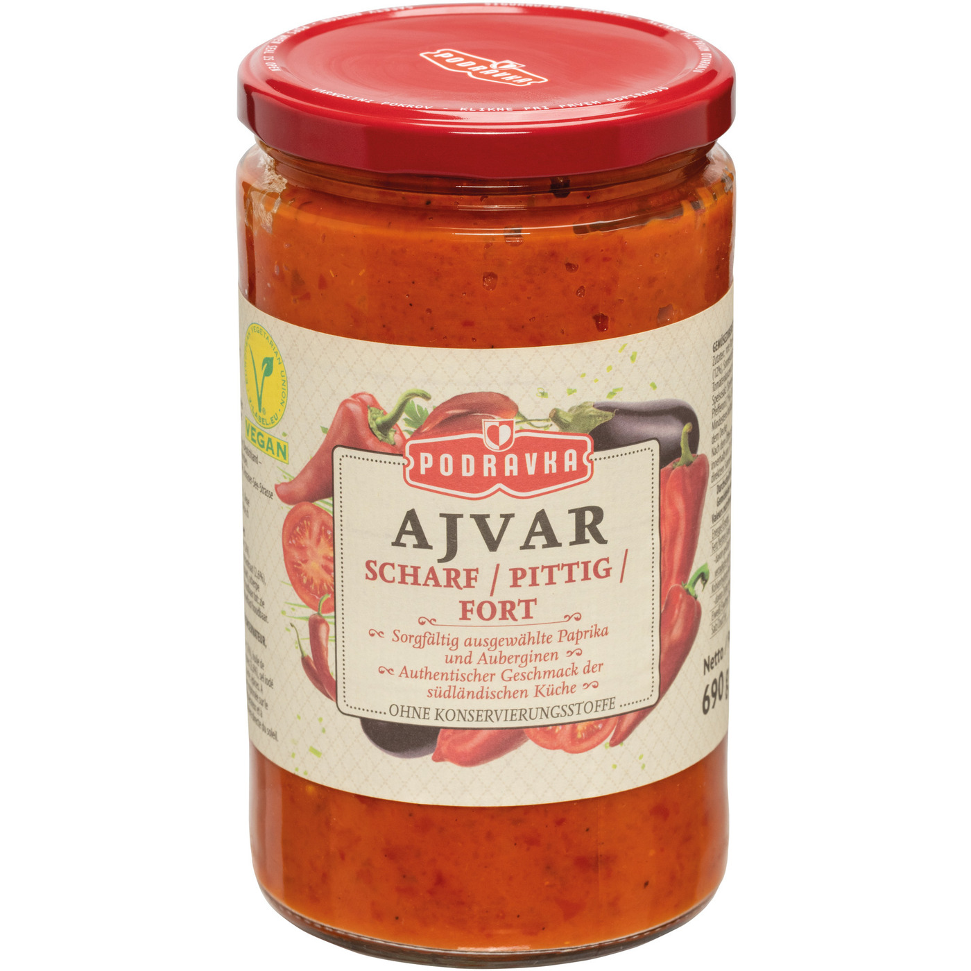 Sofko Ajvar Scharf 350g : : Lebensmittel & Getränke