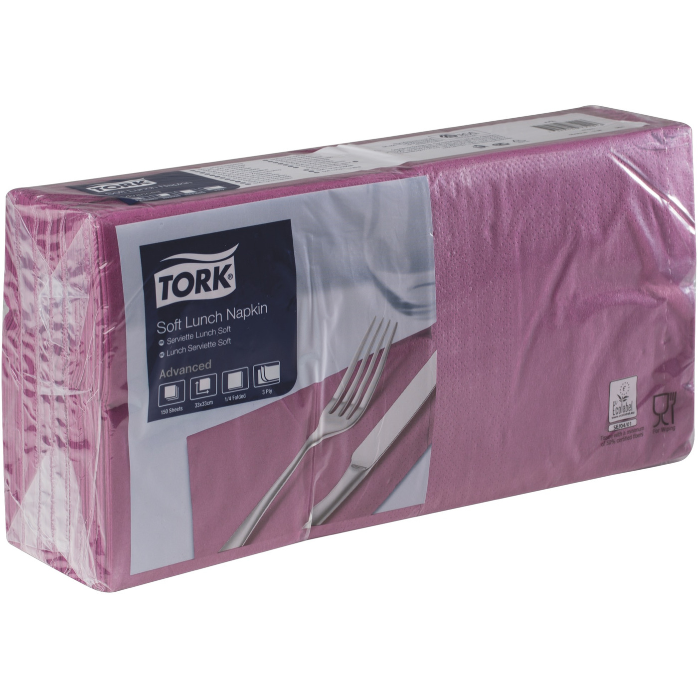 Transgourmet Österreich - Tork Lunch Servietten 33 x 33 cm, violett, 1/ ...