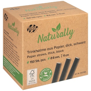 Transgourmet Österreich - Naturally Trinkhalme Papier schwarz DM 8 mm ...